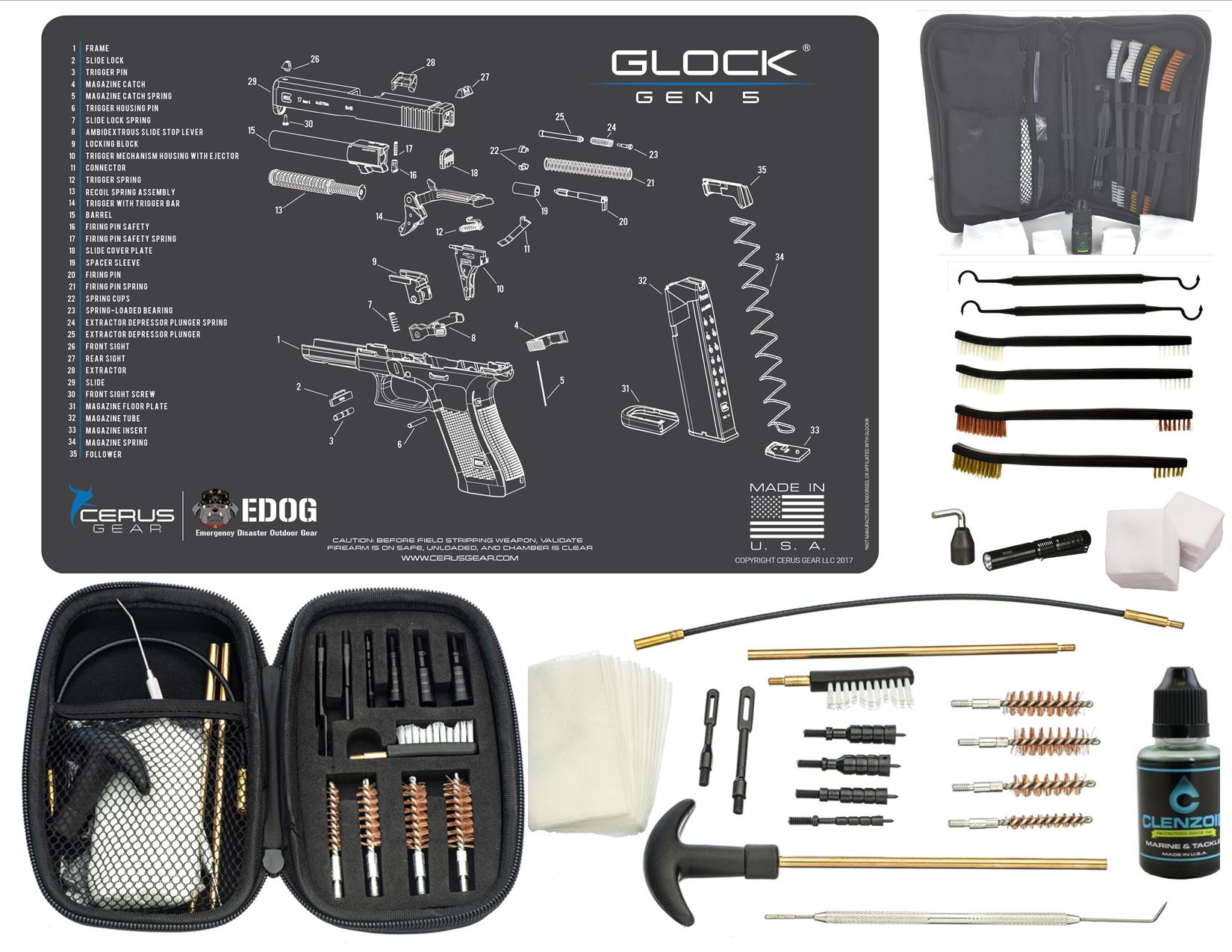 Glock Magazine Tool Beta Mag EDOG CZ 10 C0c Gun Cleaning Mat ...