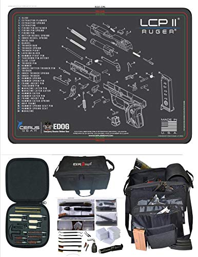 EDOG Ruger LCP II Cerus Exploded View Schematic Gun Cleaning Mat & R5 ...