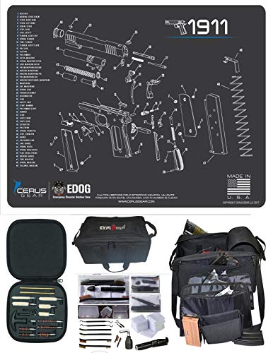 EDOG 1911 Cerus Exploded View Schematic Gun Cleaning Mat & R5 Handgun ...
