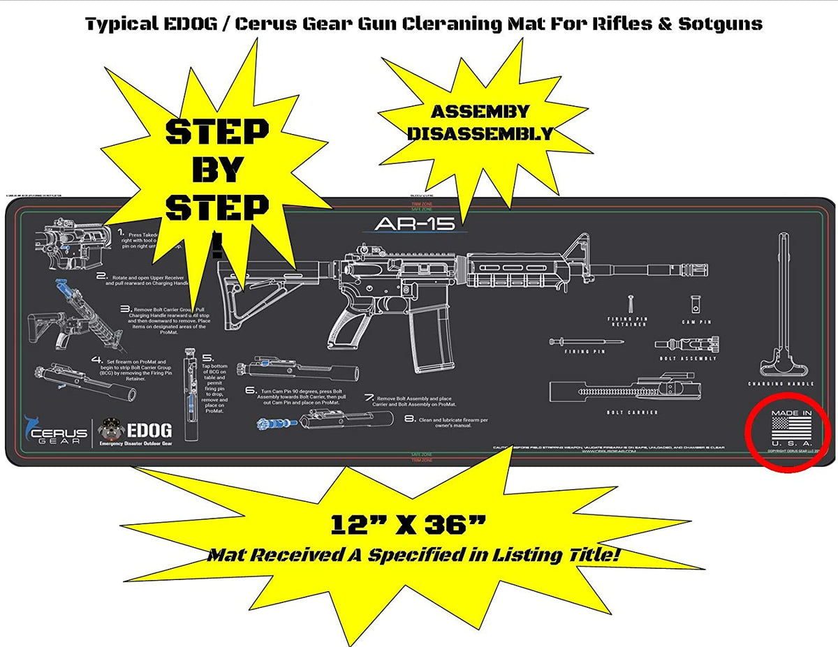 Gun Cleaning Mat EDOG Remington 700 Schematic Cleaning Mat - 12x36 Inch ...